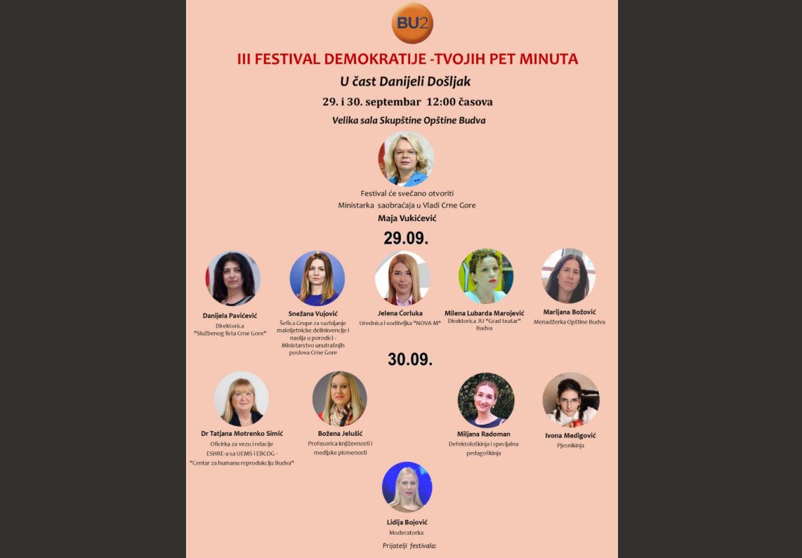 Festival demokratije "Tvojih pet minuta u čast Danijele Došljak ...