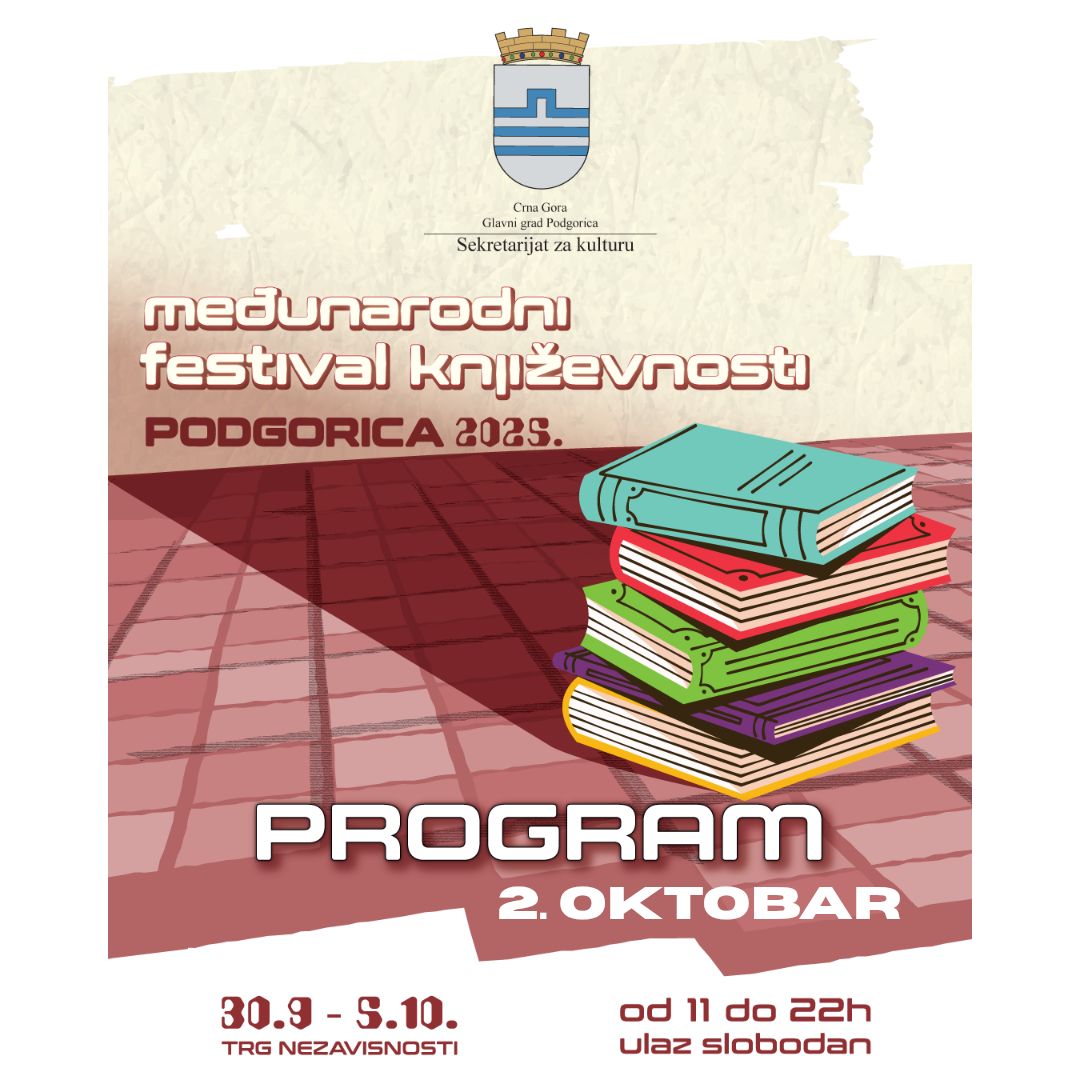 Međunarodni festival književnosti u Podgorici: Program za danas ...